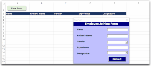 Employee Joining User Form - VBA Project Excel - Excel Unlocked