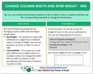 Change Row Height , Column Width VBA (Autofit) - Excel Unlocked