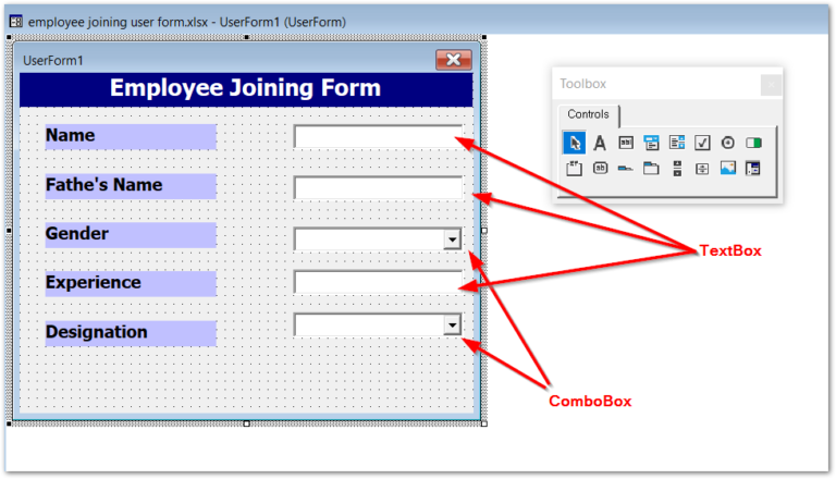 Employee Joining User Form - VBA Project Excel - Excel Unlocked